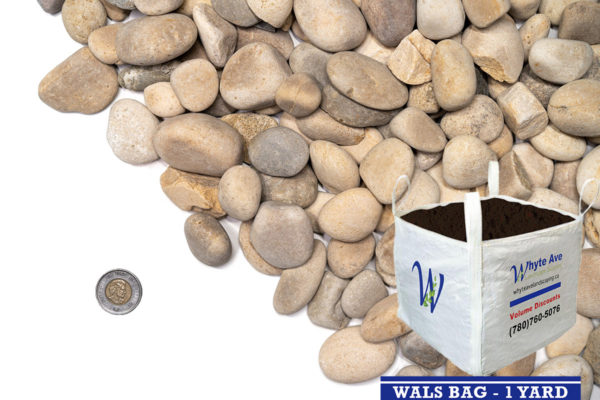 WALS Bag 1 Yard 40mm Washed Round Rock - Whyte Ave Landscape Supplies