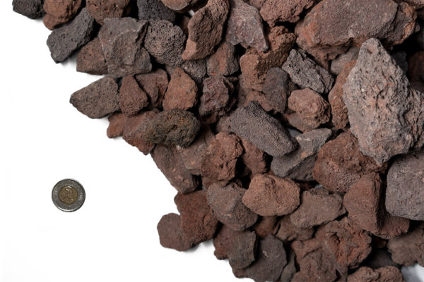 Medium Red Lava Rock - Whyte Ave Landscape Supplies