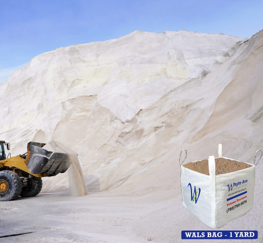 Bulk Road Salt In WALS cube bag - Whyte Ave Landscape Supplies Edmonton