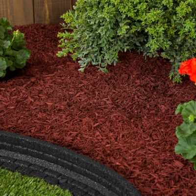 Recycled Red Rubber Mulch - Whyte Ave Landscape Supplies